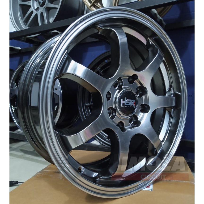 Jual velg mobil racing HSR GTR Sport ring 15 lubang pcd 4 lebar 65 cocok buat mobil vios freed ...