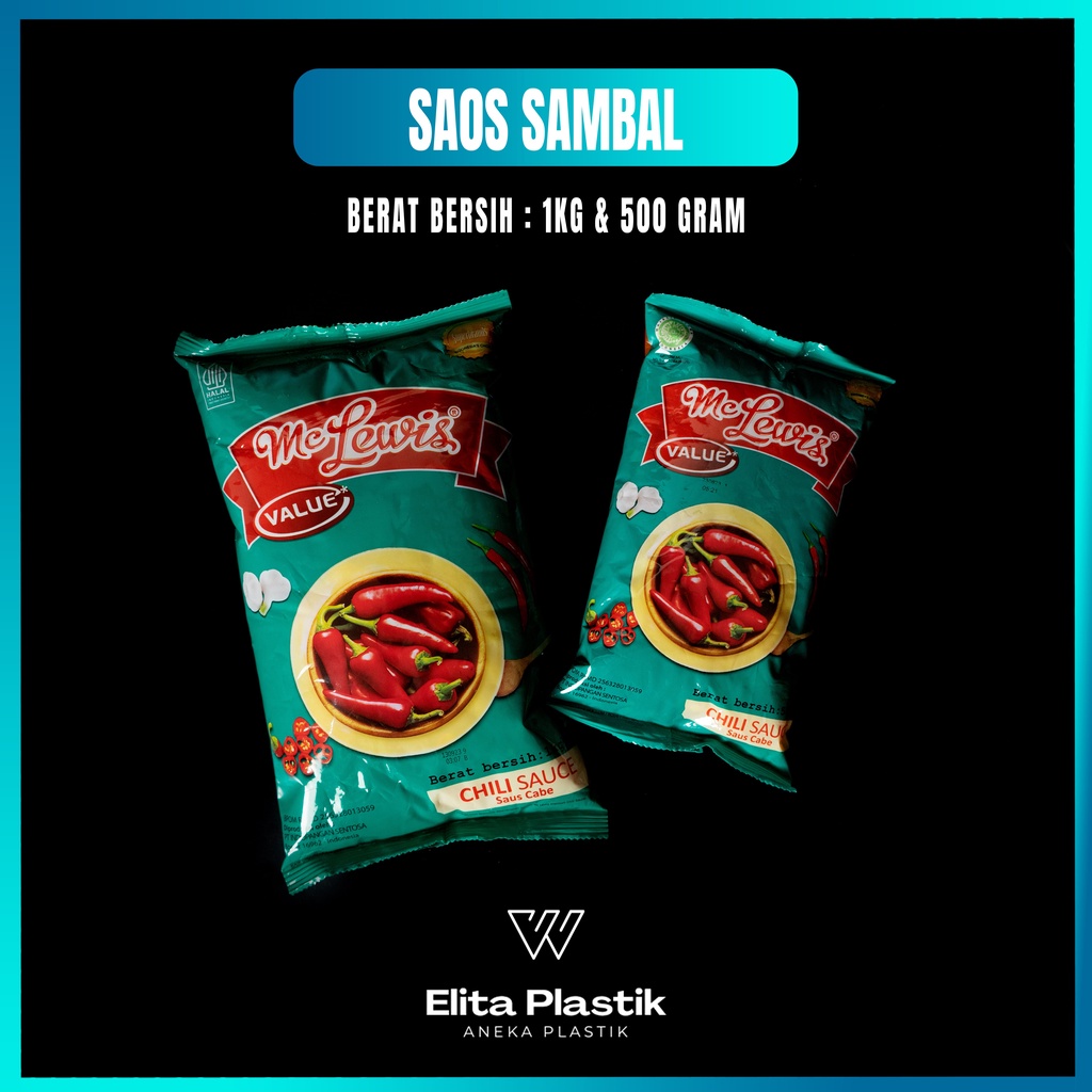 Jual Mc Lewis Saos SAMBAL ASLI 1 kg / CHILI SAUCE Mc Lewis 1KG - MC ...