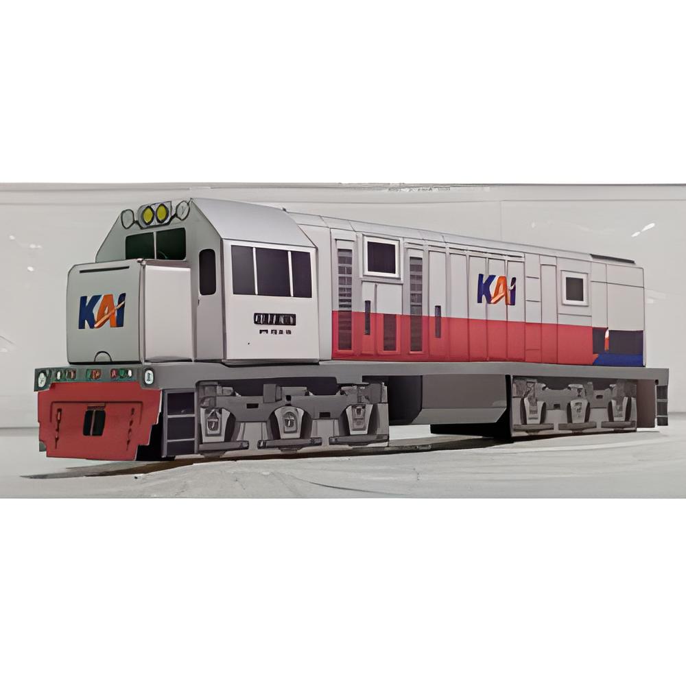 Jual 3D Papercraft Kereta Api Indonesia Lokomotif CC 201 Pola Kertas ...