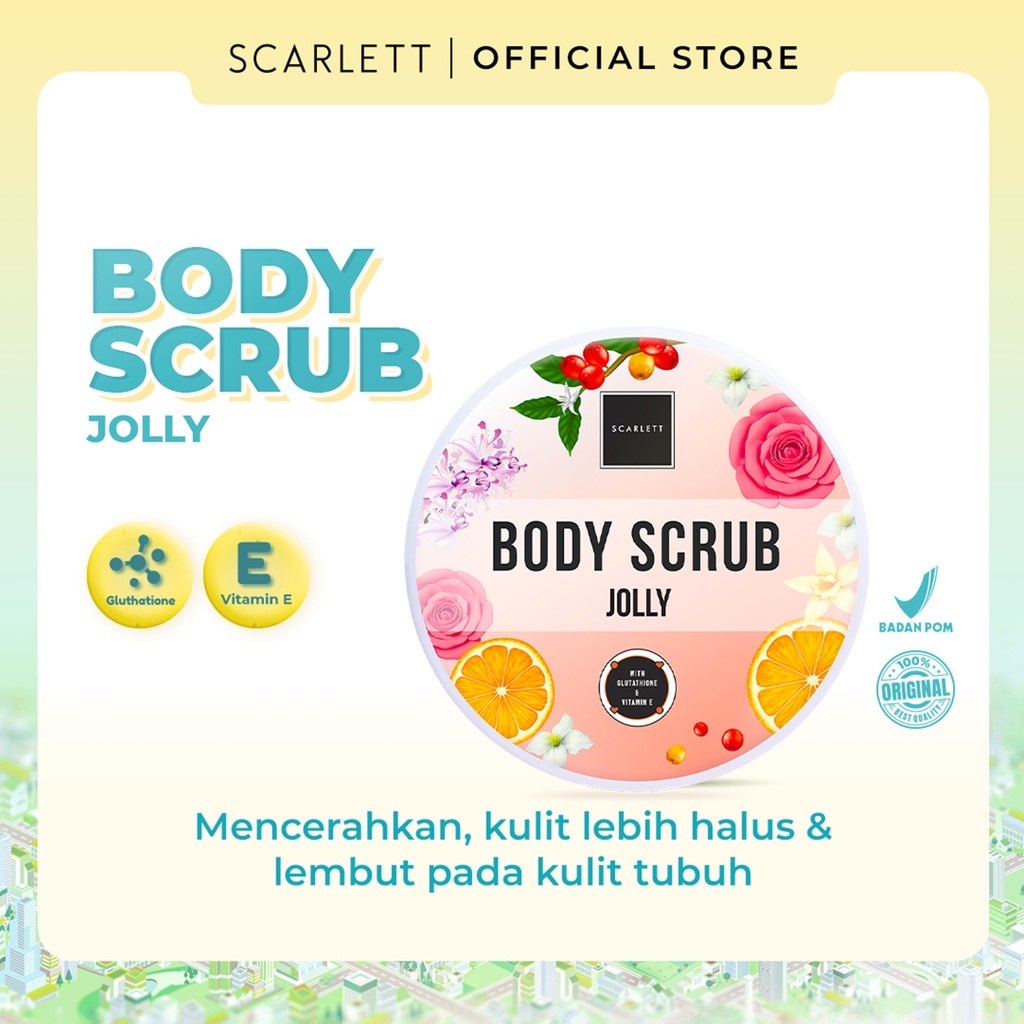 Jual Scarlett Whitening Body Scrub Jolly | Shopee Indonesia