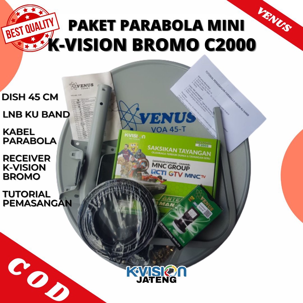 Jual Paket Parabola Mini K-Vision Siap Pasang FREE Paket Juara 2 Bulan ...