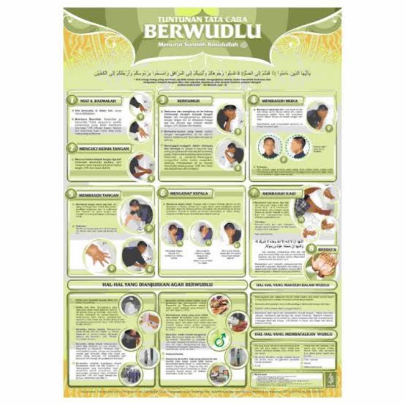 Jual Poster Wudhu Poster Sholat bonus spesial | Shopee Indonesia