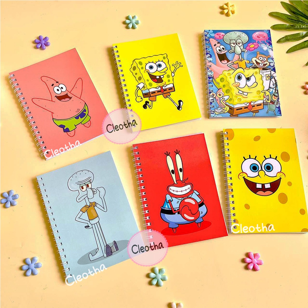 Jual Buku notes catatan SpongeBob patrick Squidword | Shopee Indonesia