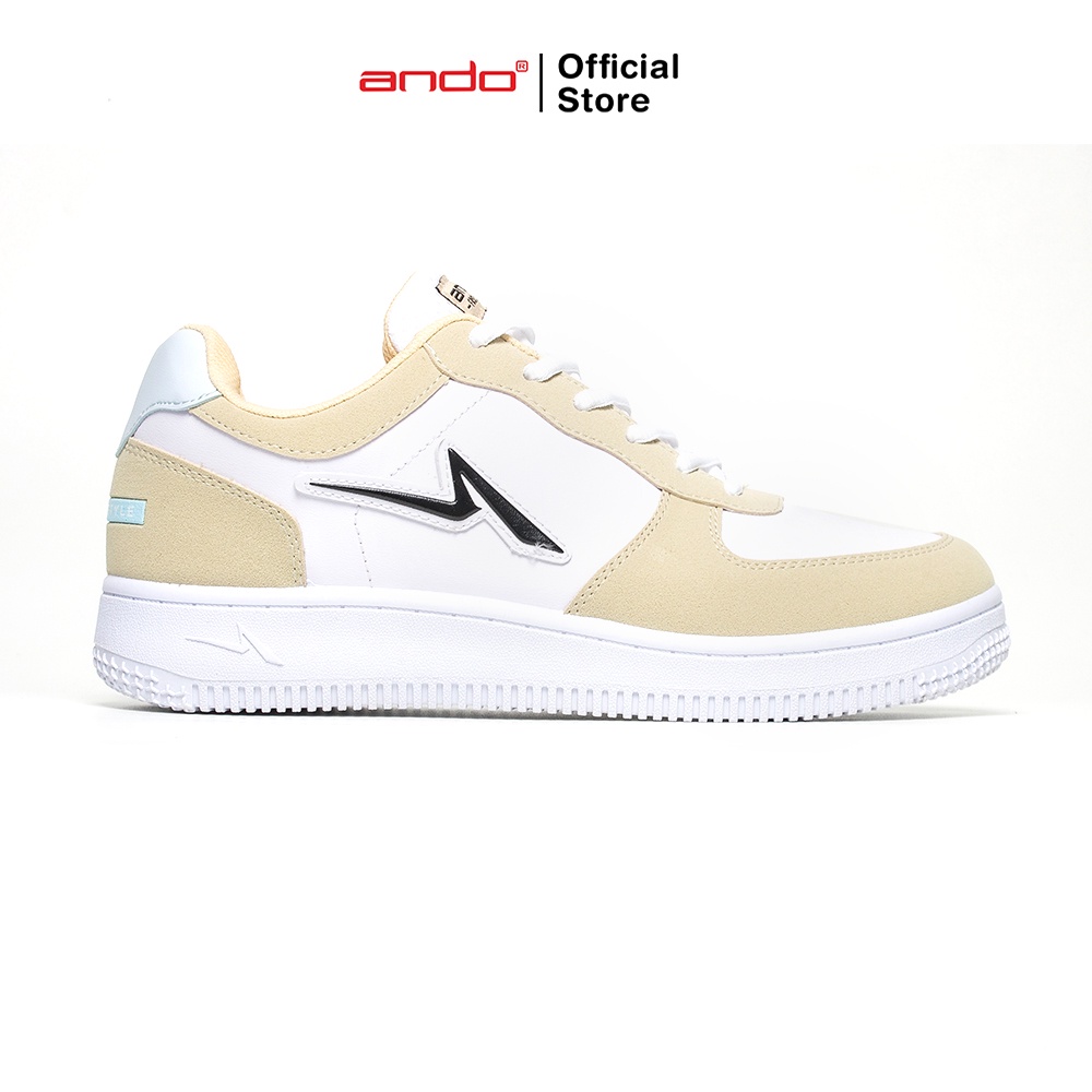 Jual Ando Official Sepatu Sneakers Tricks Pria Dewasa - Putih/Krem/Biru ...