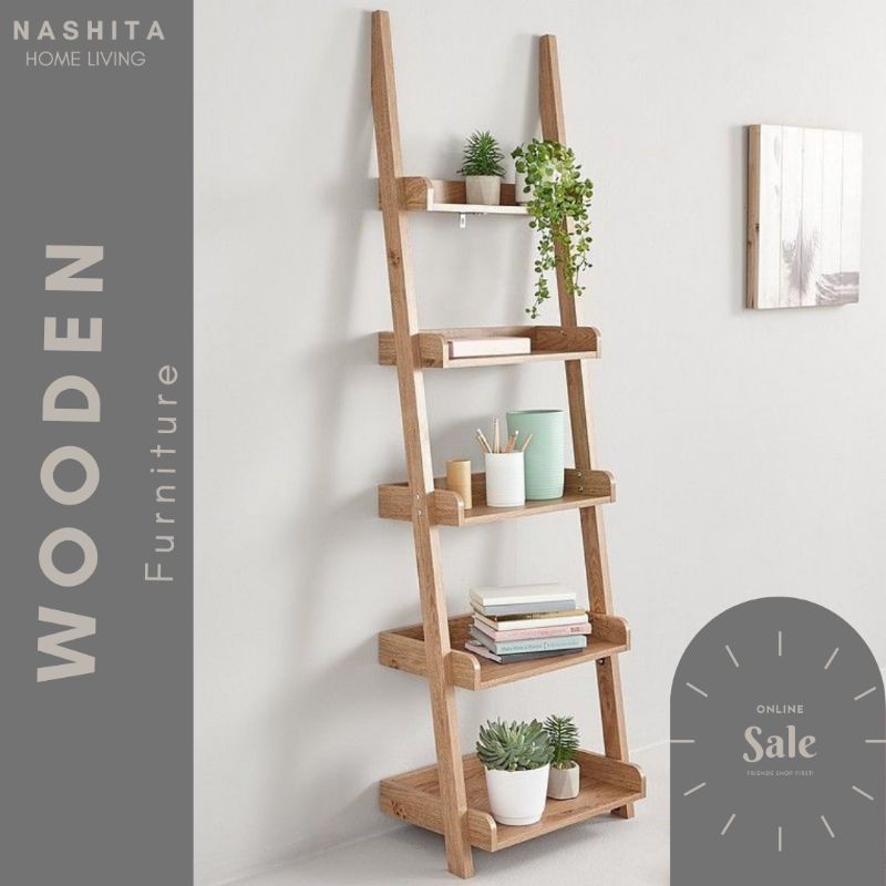 Jual Mahisi LS-170N Rak Tangga Ladder Shelf Books Shelf Rak Hiasan Rak ...