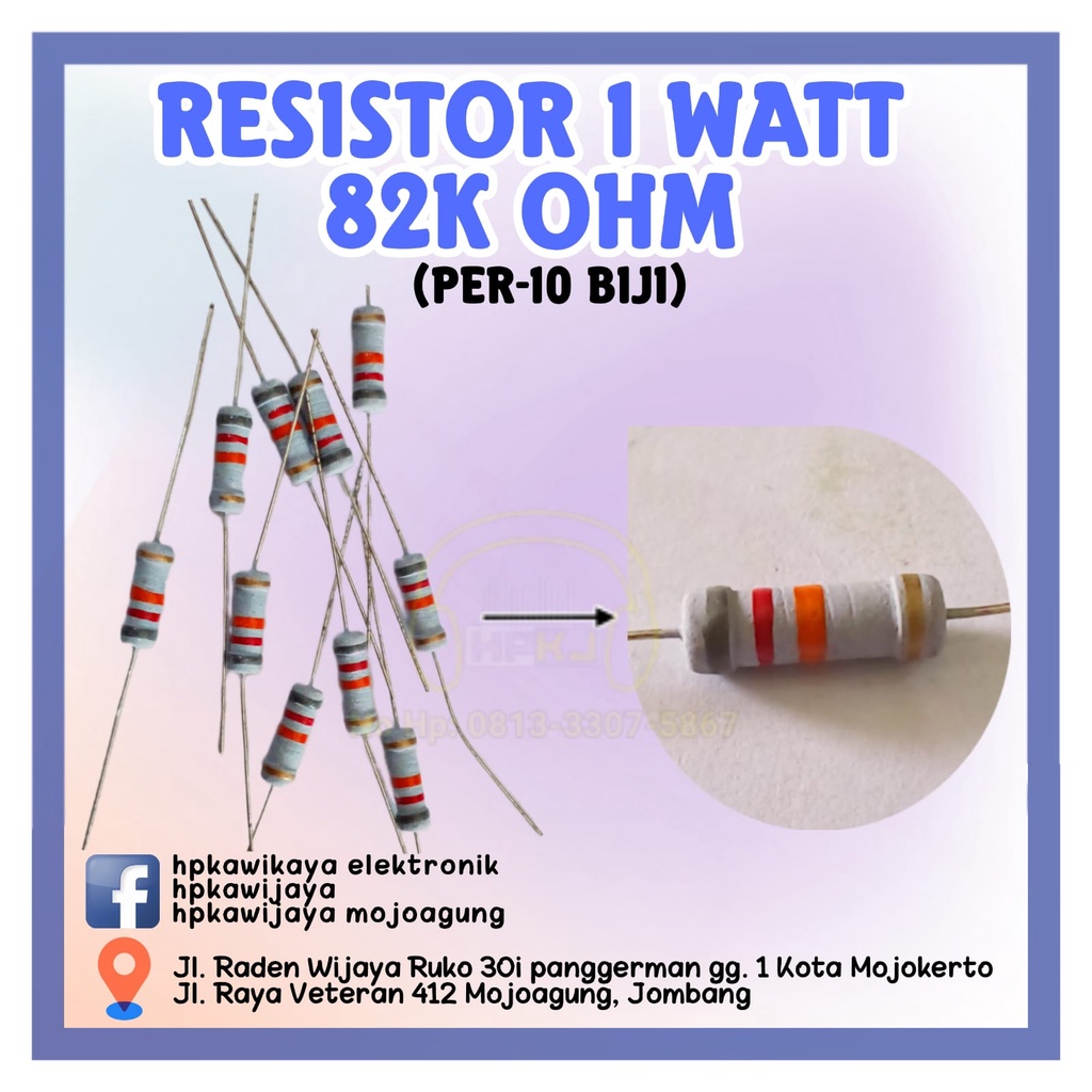 Jual ( 40PCS ) RESISTOR 1 WATT 82K OHM 1watt 82kohm R 1 watt 82K ohm | Shopee Indonesia