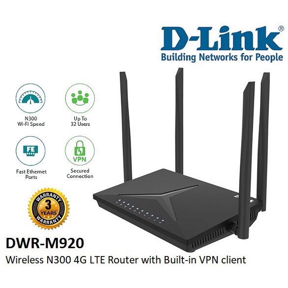 Jual D-LINK DWR-M920 Modem Router LTE 4G N300 300Mbps 4G LTE | Shopee ...