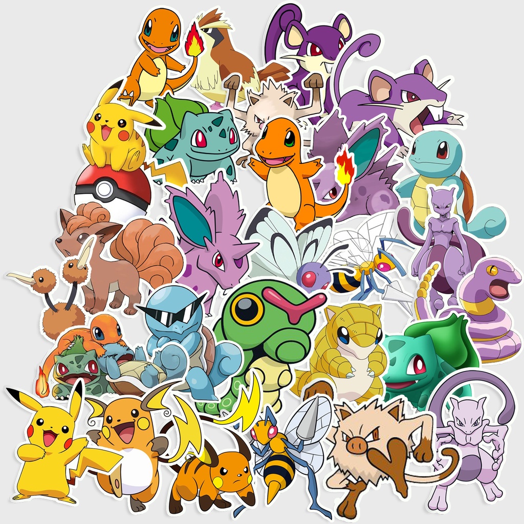 Jual pikachu stiker untuk hp komputer laptop koper skateboard | Shopee ...