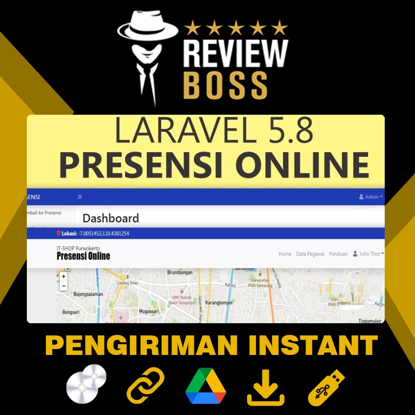Jual SOURCE CODE PROGRAM PRESENSI ABSENSI ONLINE WFH WFO DENGAN LARAVEL SIAP PAKAI | Shopee ...