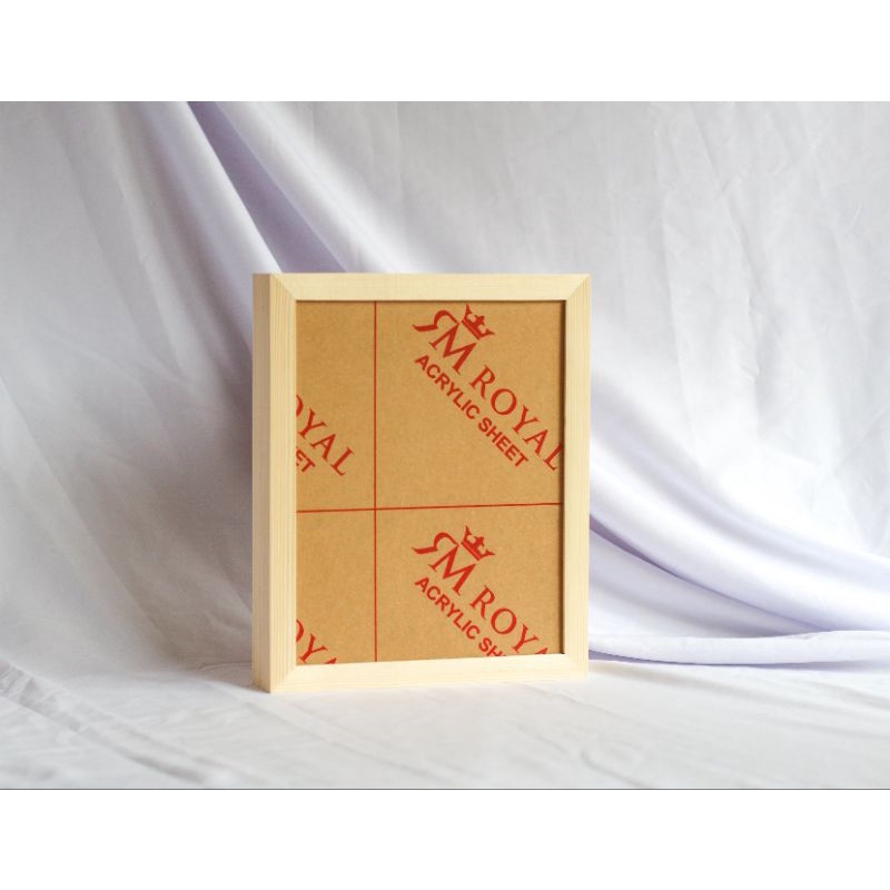 Jual Pigura Frame Mahar Bingkai kayu 3D 10R (25x30) dengan kaca akrilik ...
