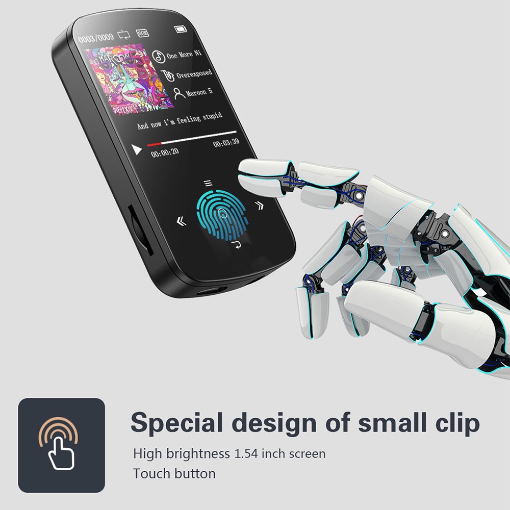 Jual Benjie M9 32GB DAP Mp3 Pedometer Type-C memory Bluetooth 5.2 MP4 ...