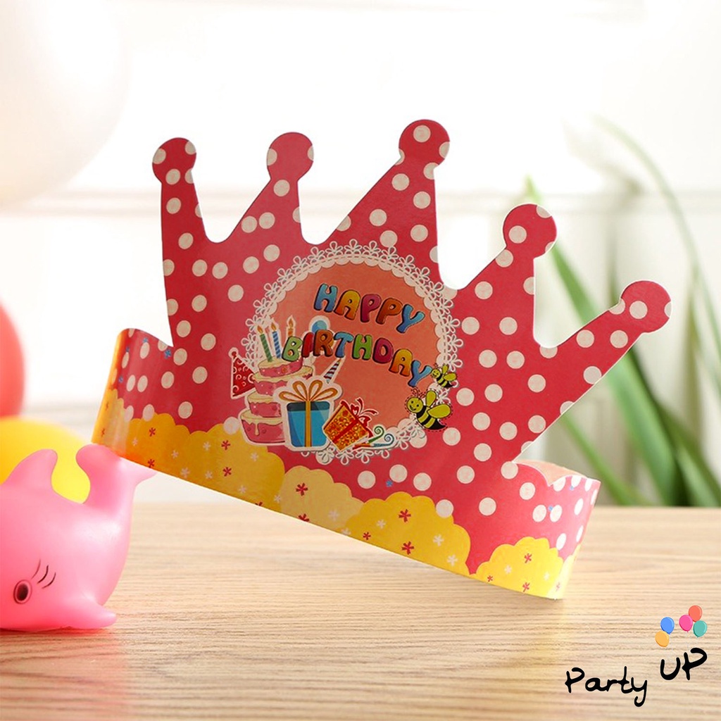 Jual [Ecer] Topi Mahkota Kertas Happy Birthday / Paper Hat Happy ...