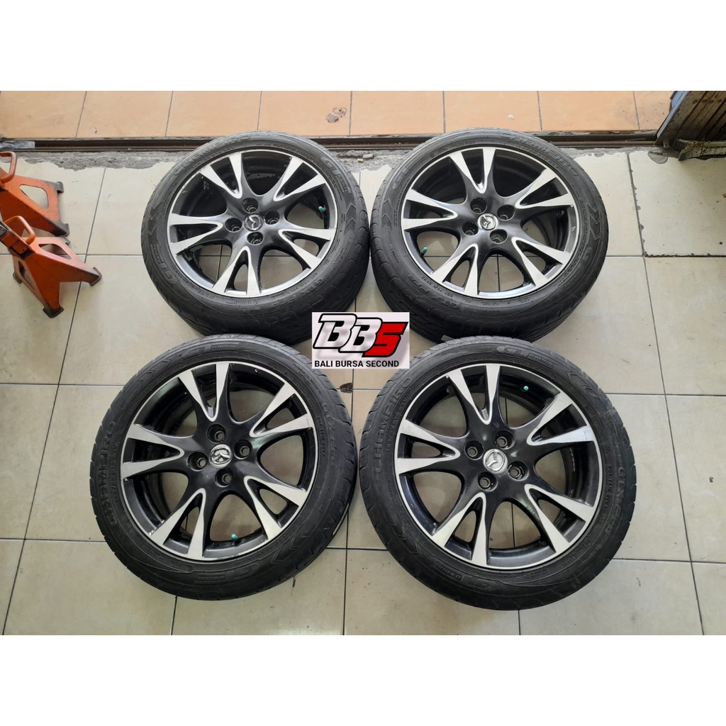 Jual velg mobil bekas ori mazda 2 ring 16 pcd 4x100 cocok untuk jazz, yaris, vios, mobilio ...