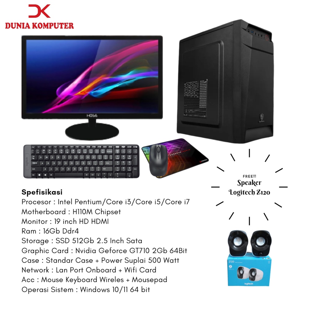 Jual Rakitan komputer full set ram 16Gb | Shopee Indonesia