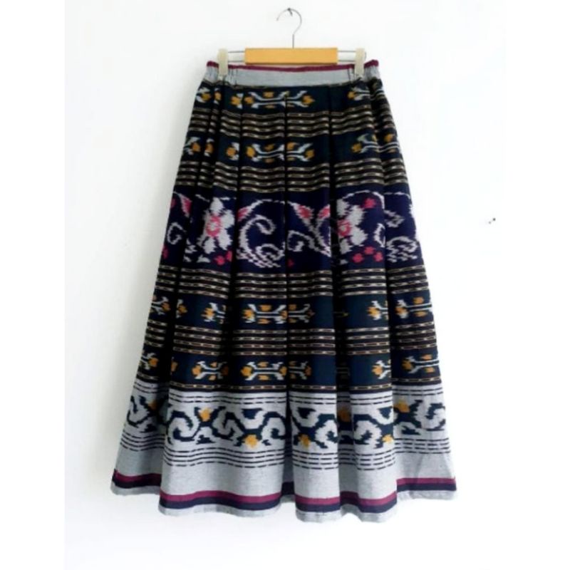 Jual rok payung panjang rok tenun batik wanita ethnic AT001 | Shopee ...