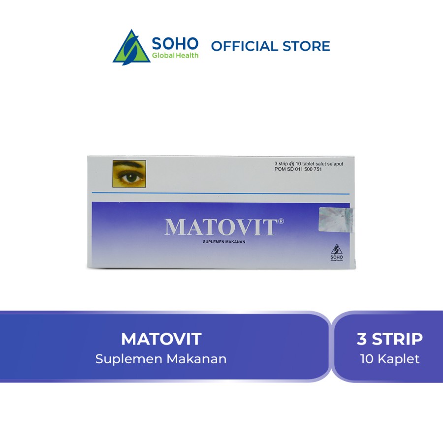 Jual Matovit Suplemen Bantu Menjaga Kesehatan Mata 3 Strip @10 Tablet ...