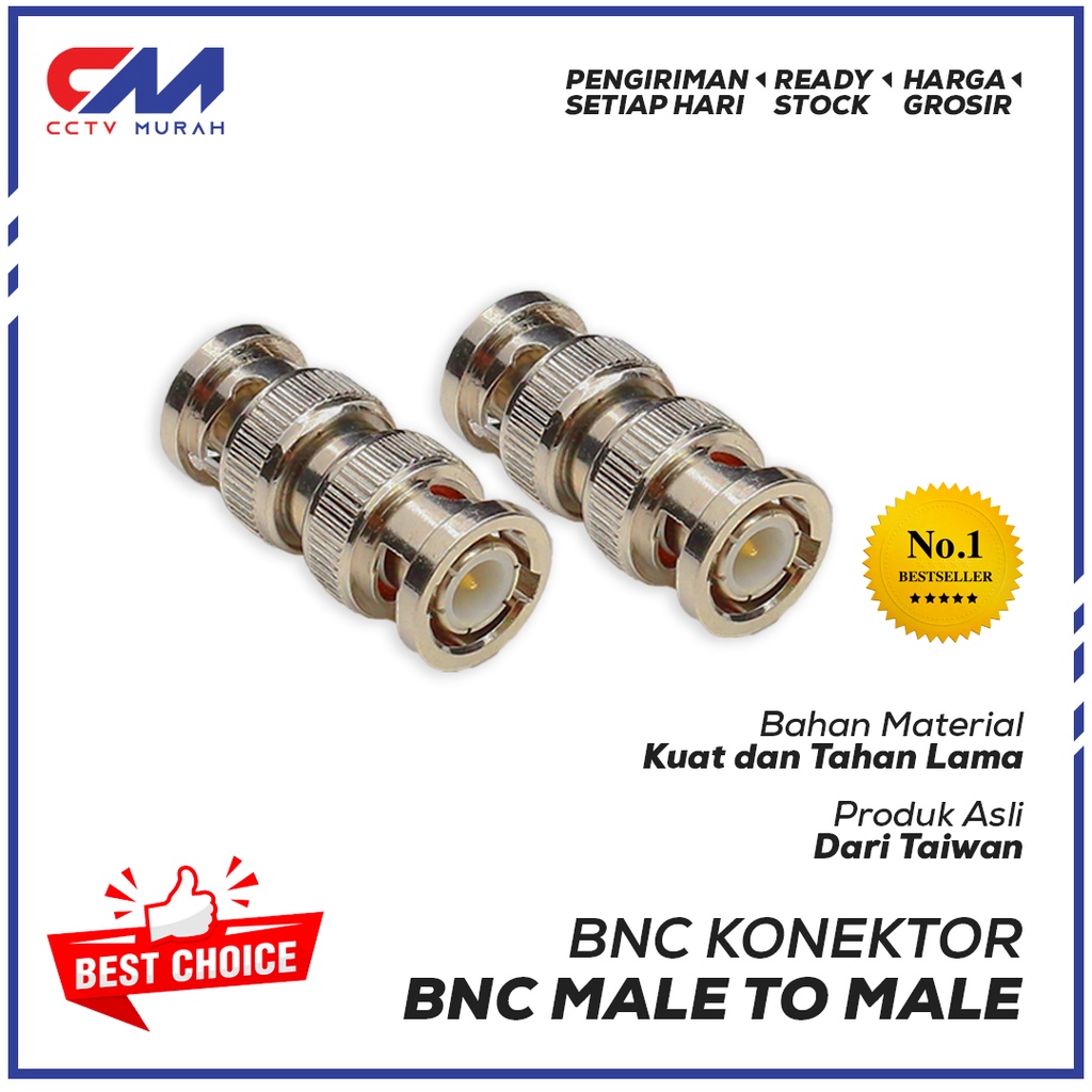 Jual BNC TO BNC MALE || CONNECTOR I BNC MALE SAMBUNG || BNC TO BNC SAMBUNG CCTV VIDEO ...