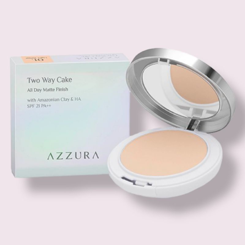 Jual AZZURA TWO WAY CAKE All Day Matte Finish BEDAK PADAT | Shopee ...