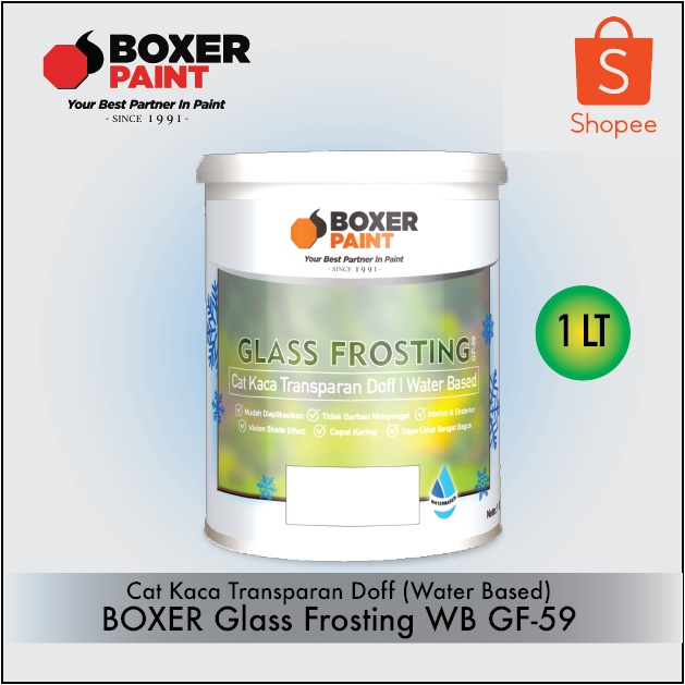 Jual Cat Kaca Transparan Doff BOXER Glass Frosting WB GF-59 (1 lt ...