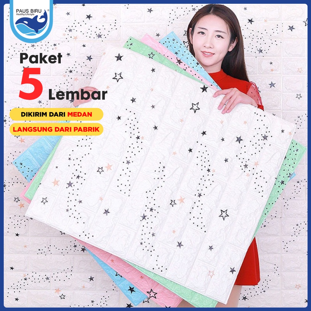 Jual Paus Biru - Paket 5 Pcs!!! Wallpaper dinding 3D Motif Gambar ...