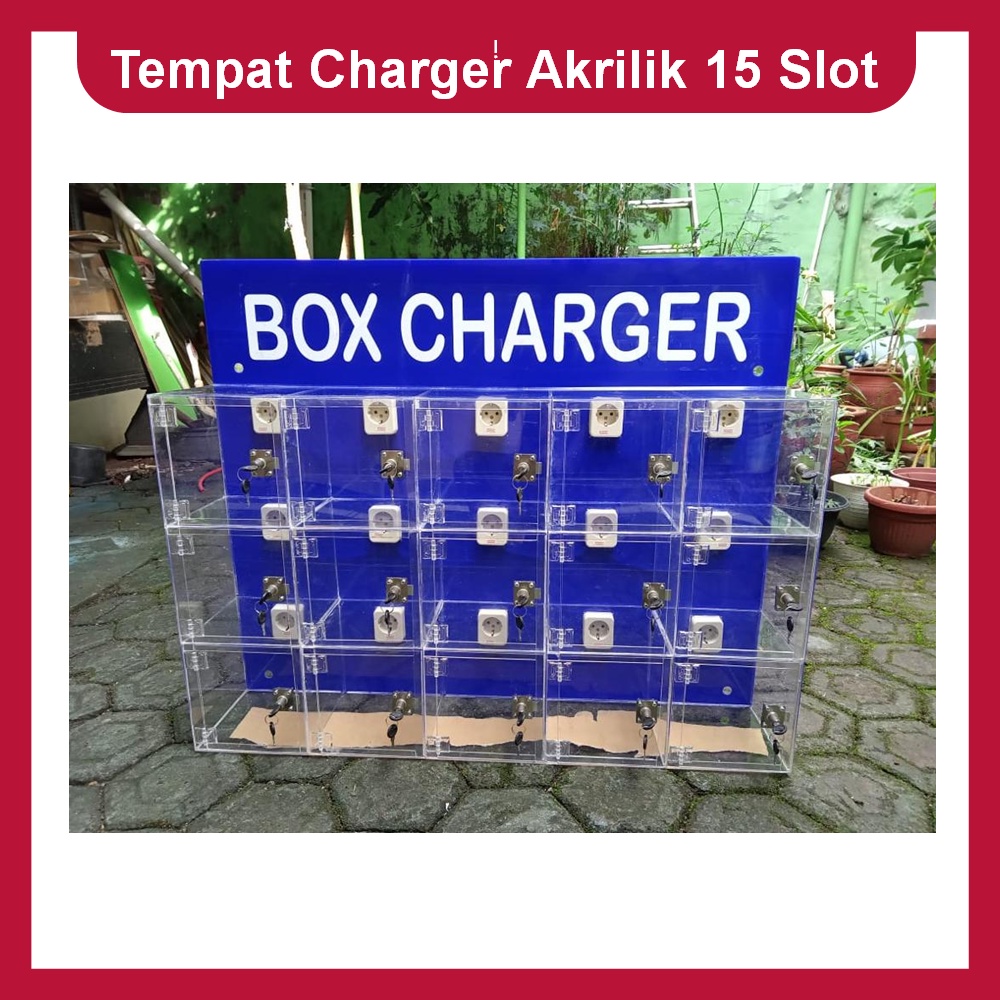 Jual Tempat Charger Akrilik Custom 15 Slot | Shopee Indonesia
