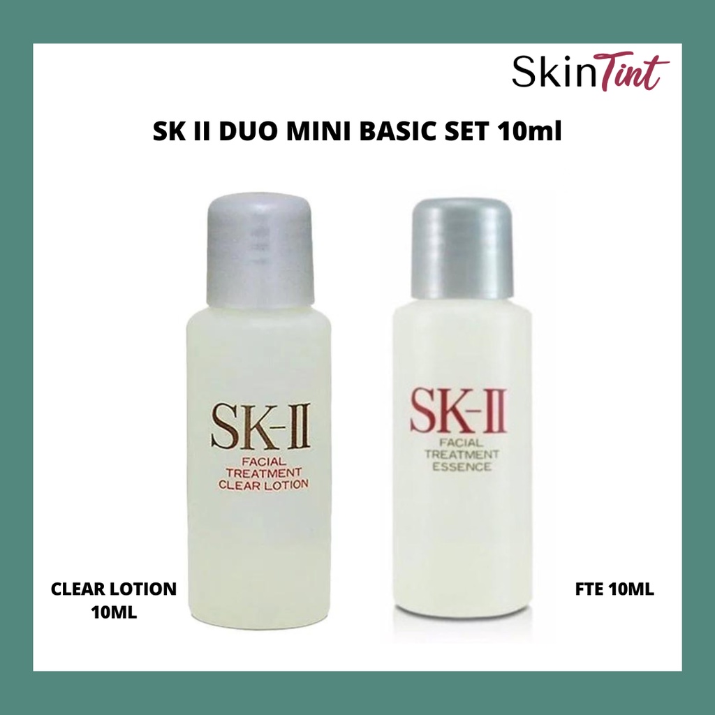 Jual SKII/SK-II/SK2/SK II DUO BASIC MINI SET (Clear Lotion 10ml, FTE 10ml) | Shopee Indonesia
