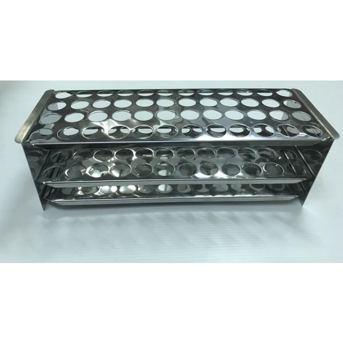 Jual Rak Tabung Reaksi Stainless 48 Lubang bah10 | Shopee Indonesia
