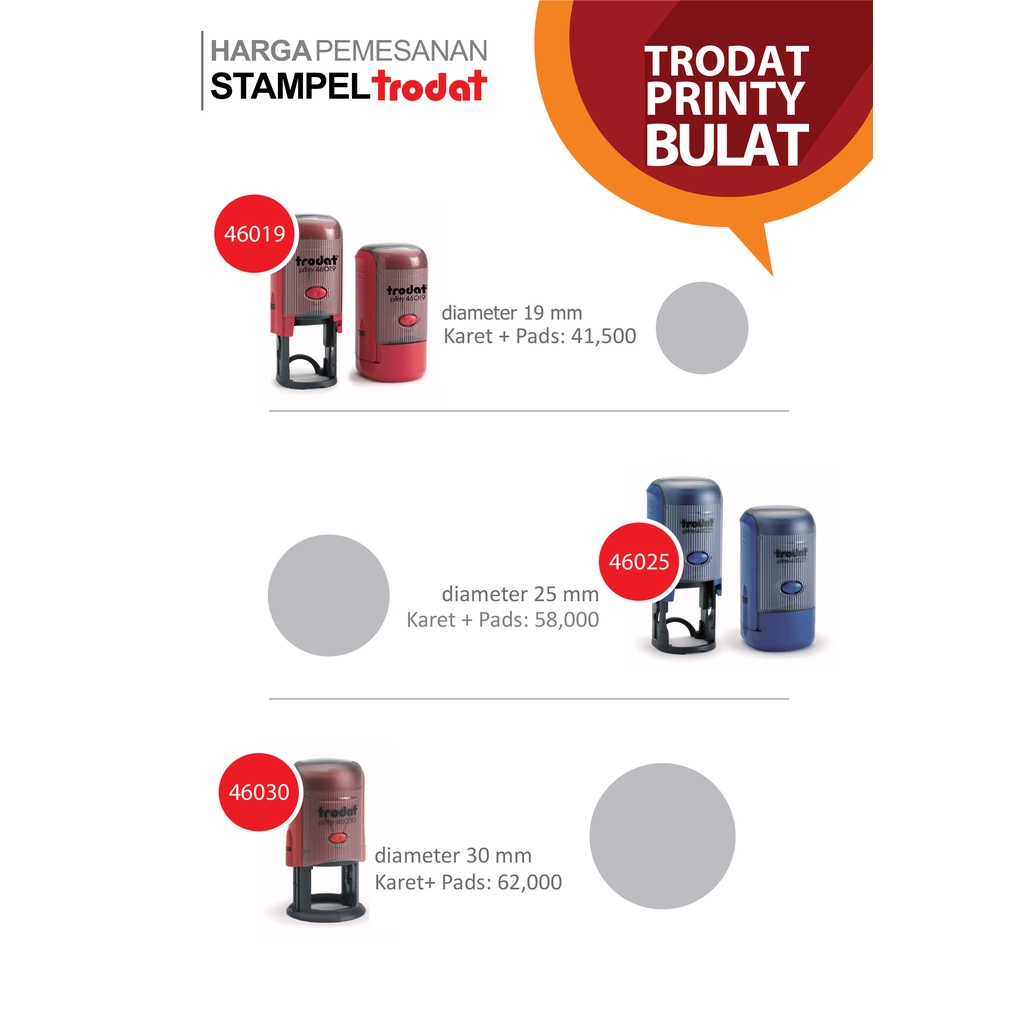 Jual STAMPEL CUSTOM TRODAT BULAT | Shopee Indonesia