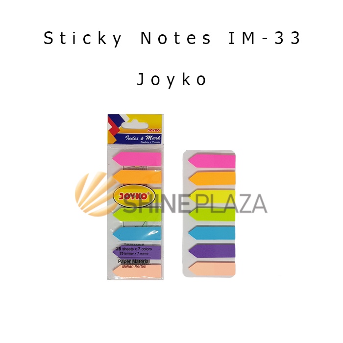 Jual Memo Sticky Notes Joyko IM-33 - Index Mark Penanda Pembatas Joyko ...