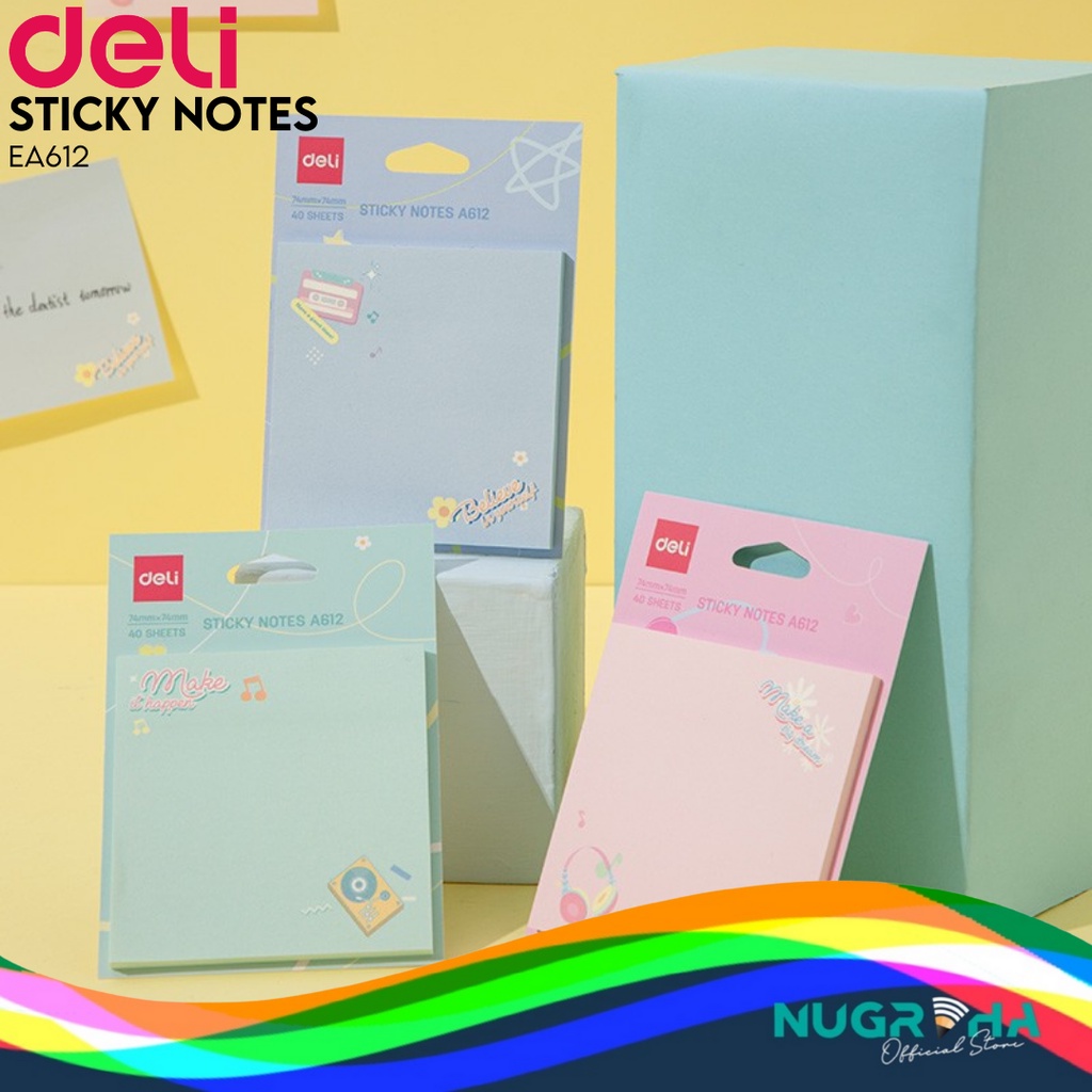 Jual [DELI X AGNEZ MO] Deli Sticky Notes / Memo Tempel Kertas Penanda ...