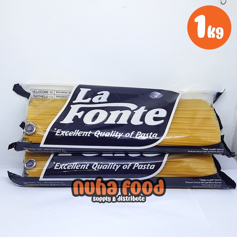 Jual La Fonte Spaghetti Pasta 1 kg Spageti 1kg (Free Packing Dus ...