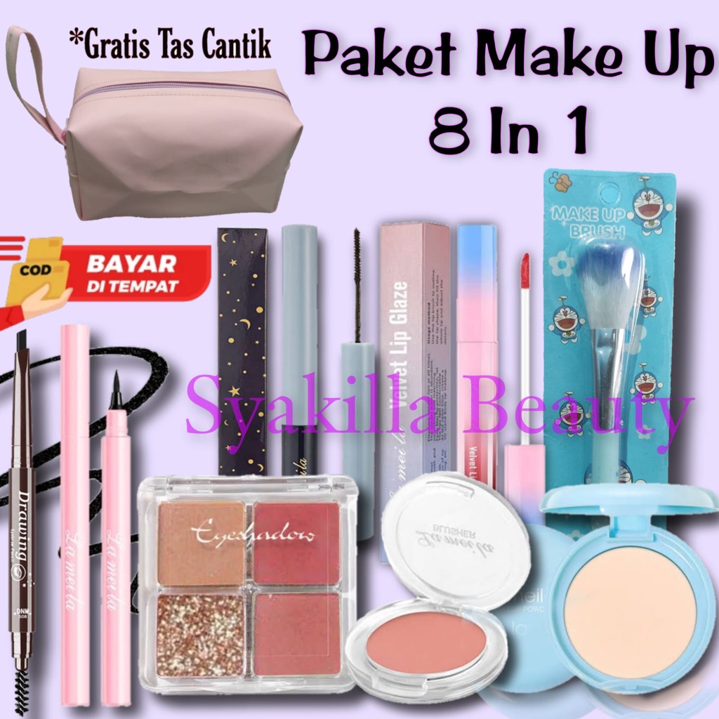 Jual Paket kosmetik 8 In 1 lameila Terlaris + Makeup Set Kecantikan ...