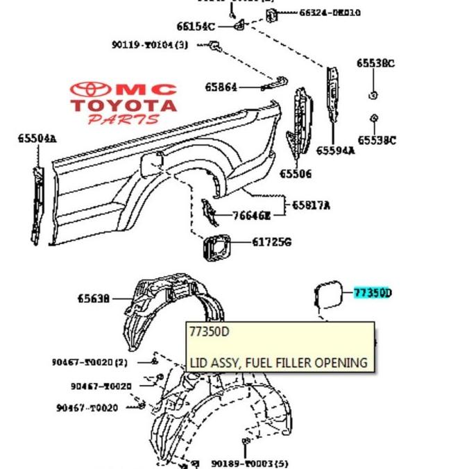 Jual Plat Tutup / Cover Tangki Bensin New Hilux 77350-Kk030 | Shopee ...