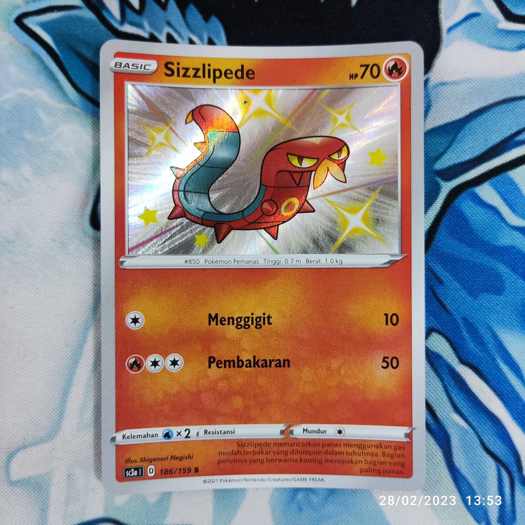 Jual pokemon Indonesia sizzlipede 186/159 S original | Shopee Indonesia