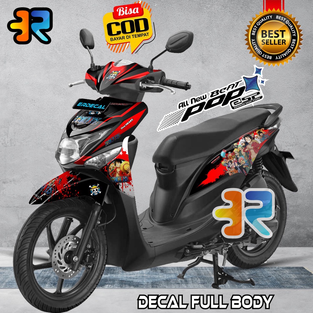 Jual Decal Beat Pop Stiker Full Body Variasi Desain One Piece | Shopee ...