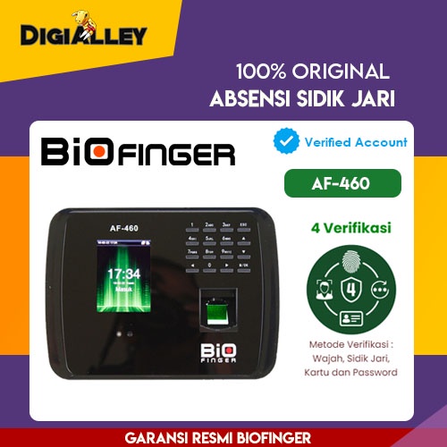 Jual Mesin Absensi Wajah BioFinger AF-460 LAN Cloud Bio Finger AF460 ...