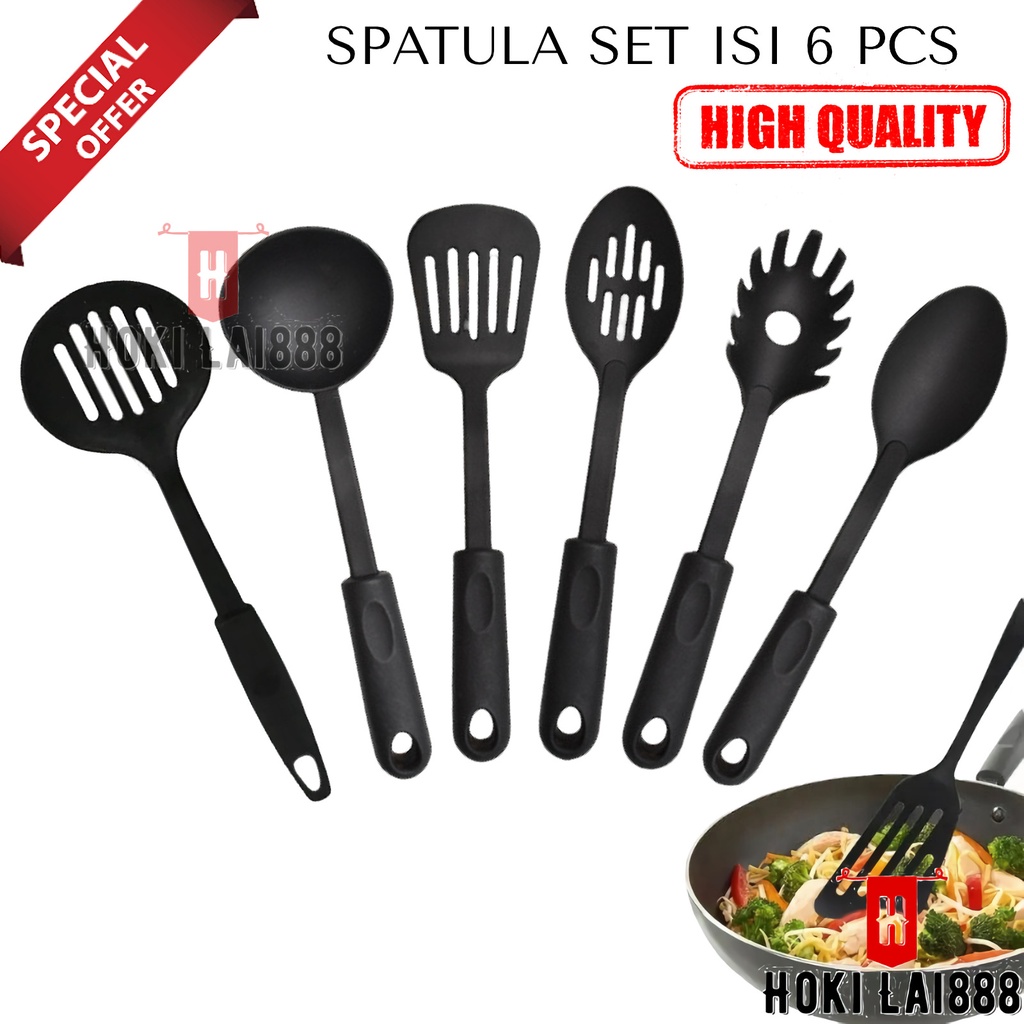 Jual [HKL] SENDOK SPATULA SET ISI 6 PCS / SUTIL SENDOK SAYUR SET ...