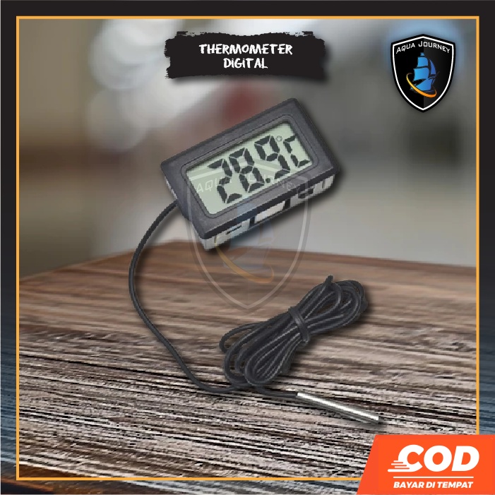 Jual Thermometer Digital Aquarium Aquascape Dengan Kabel Probe Sensor ...