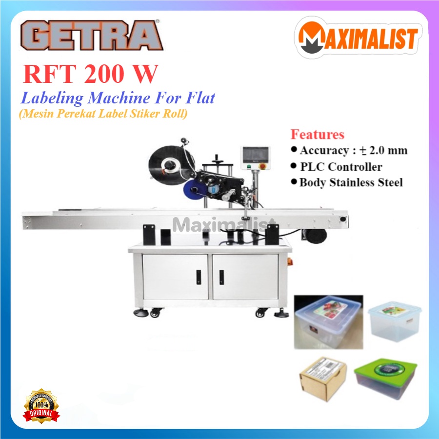 Jual Getra RFT-200W Labeling Machine For Flat Mesin Perekat Label ...