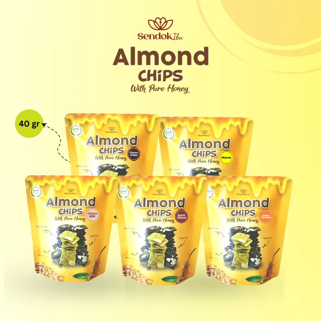 Jual Almond Chips Mini - Cemilan Snack Sehat | SENDOKIBU | Shopee Indonesia