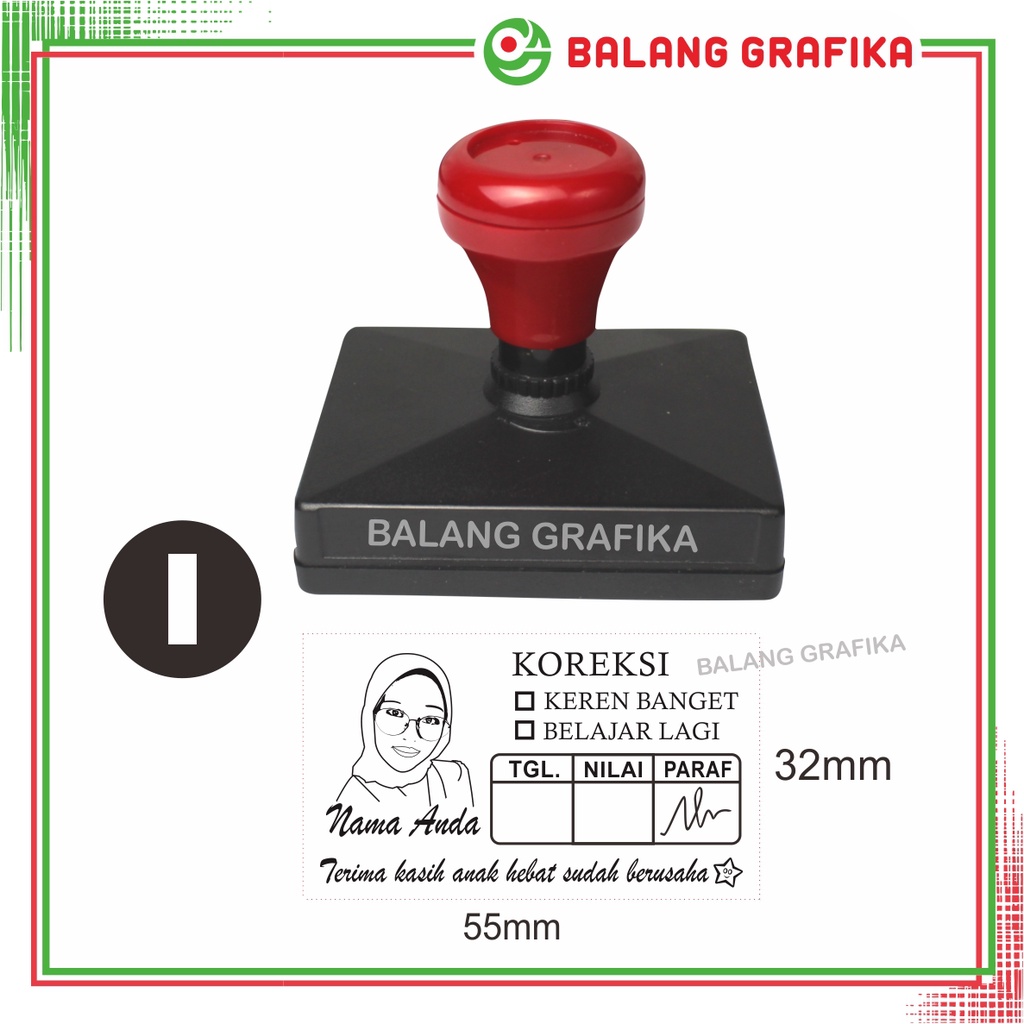 Jual Stempel Nilai Guru Cap Koreksi Stamp Checked Teacher Stampel ...