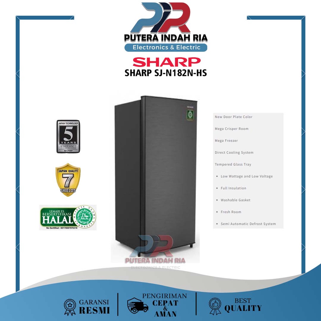 Jual Kulkas / Lemari Es 1 Pintu SHARP SJ-N182N-HS / SJN 182NHS / SJN ...