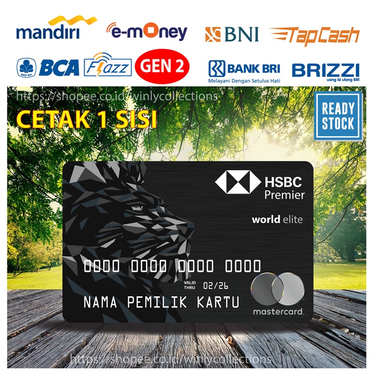 Jual EMONEY E TOLL DESAIN LION BLACK HSBC CARD PLATINUM E MONEY MANDIRI ...