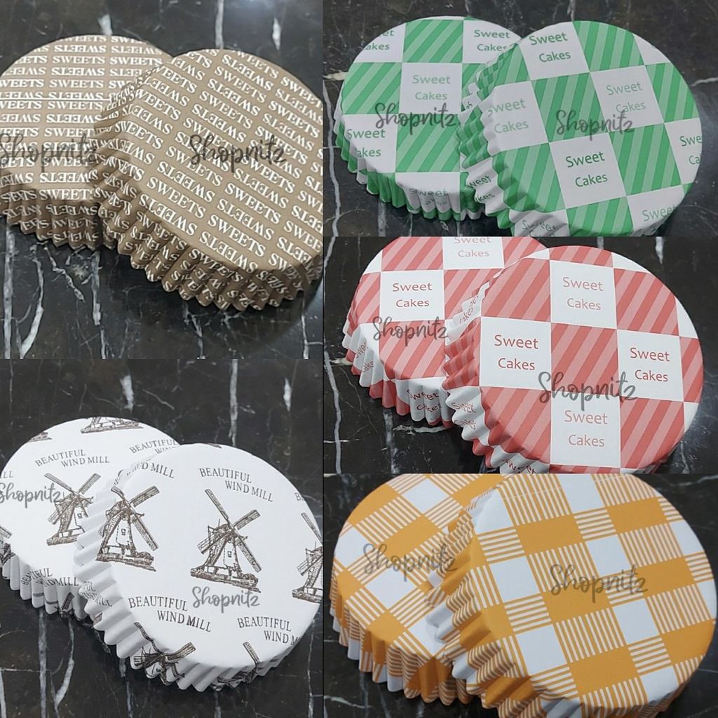 Jual 200pcs Paper Cup Case Roti Bulat Paper Cup Oval Roti Kertas ...