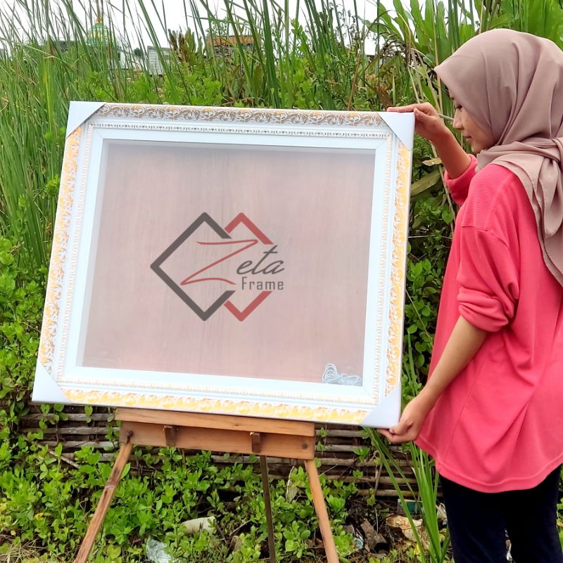 Jual Tipe 518 Putih gold dobel minimalis uk. 50x60 - Pigura mahar besar ...