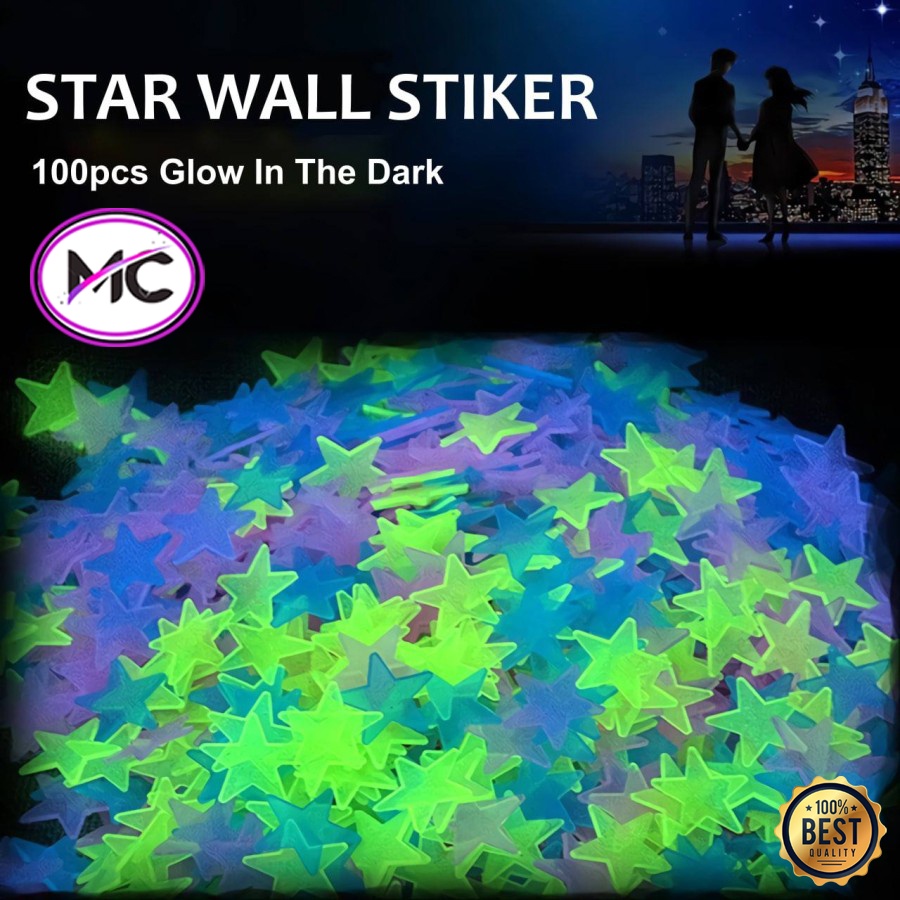 Jual Sticker Dinding Kamar Aesthetic Glow In The Dark Stiker Bintang ...