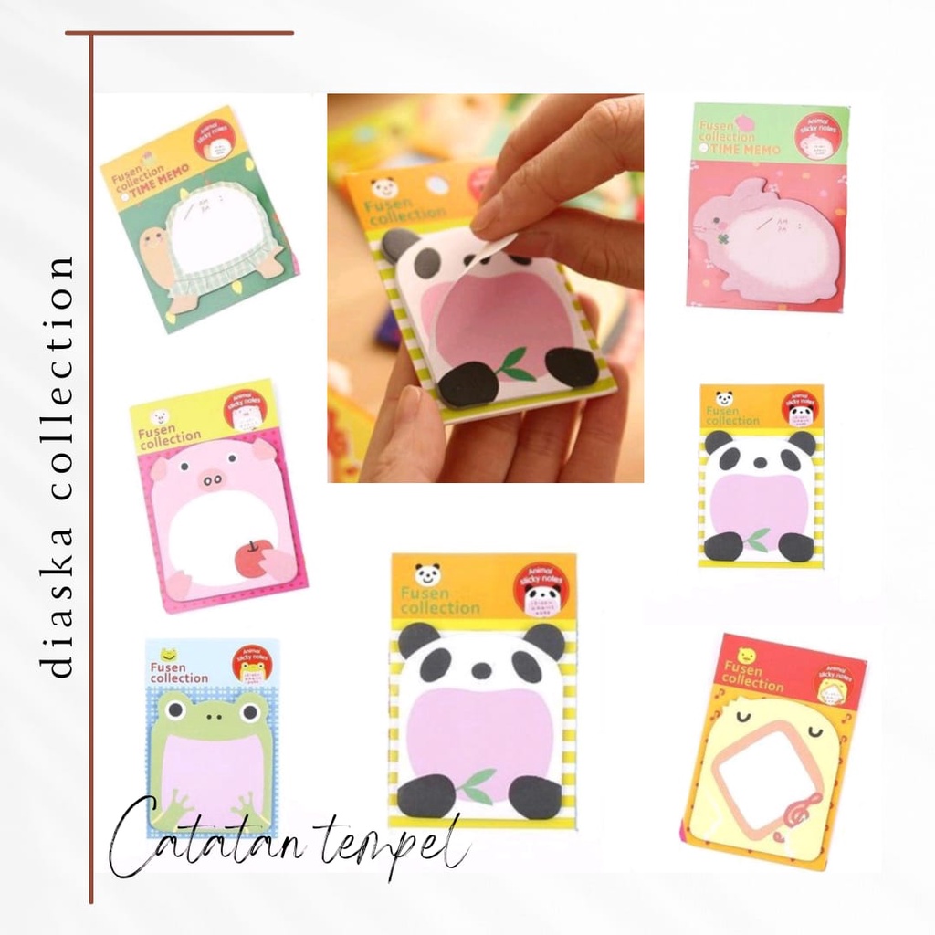 Jual Sticky Notes Animal / Tempelan Kertas Catatan Memo Note Karakter ...
