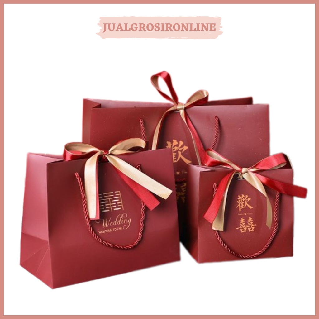 Jual Premium Paper Bag Wedding Hataran Mewah / Tas Kertas Karton ...