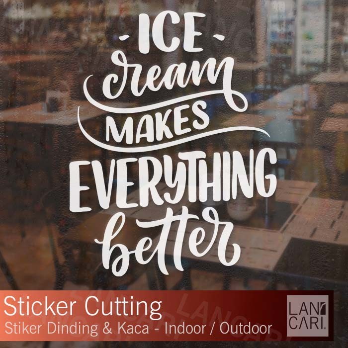 Jual Sticker Cutting Stiker Dinding Kaca Toko Cafe Ice Cream Dekorasi ...