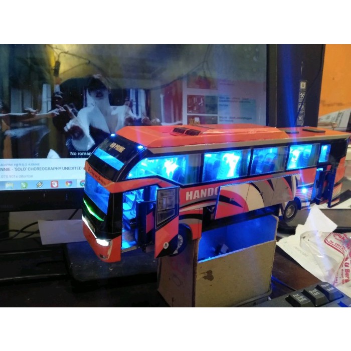 Jual Miniatur bus handoyo indi trans hd prime miniatur bis full ...